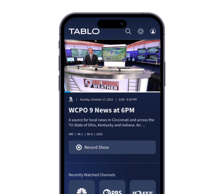 Tablo TV - Watch & Record Live TV. Subscription Free.